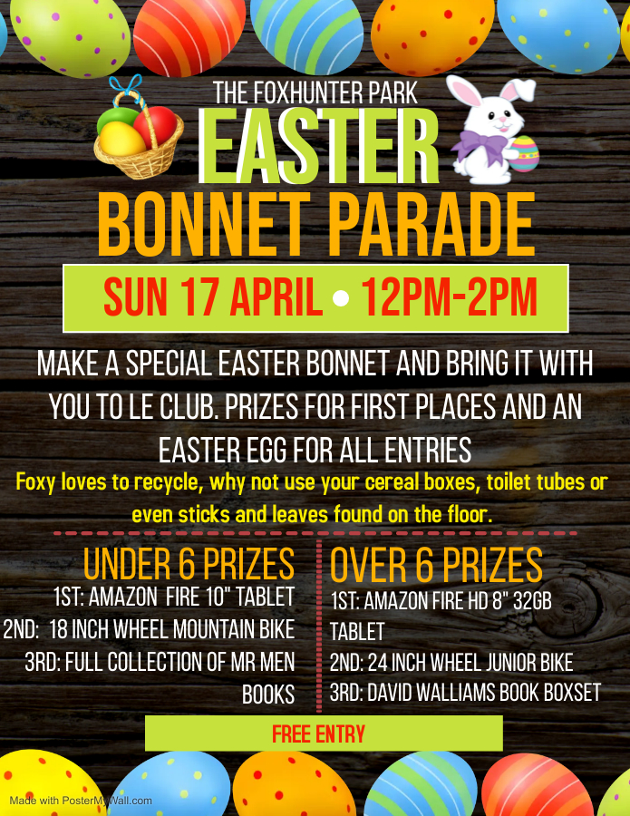 Copy of EASTER - Made with PosterMyWall - Foxhunter Park